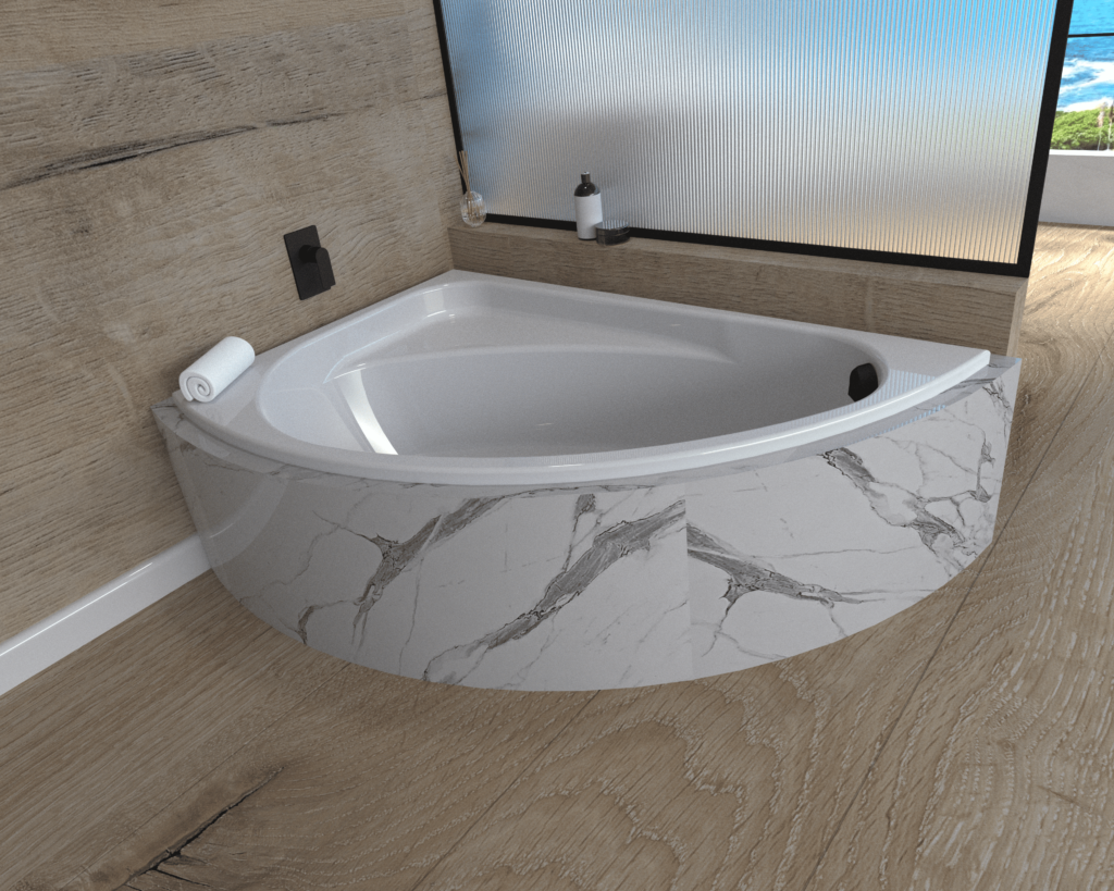 Corner Built In Bath White Left Hand Queen - 1530*950*4140mm